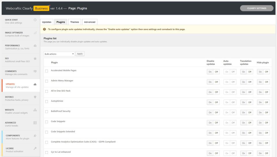 دانلود افزونه Webcraftic Clearfy Business افزایش سرعت ، امنیت و عملکرد وردپرس کلیرفای بیزینس 2.1 ...