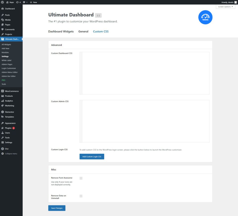 دانلود افزونه Ultimate Dashboard Pro شخصی سازی مدیریت وردپرس آلتیمیت ...