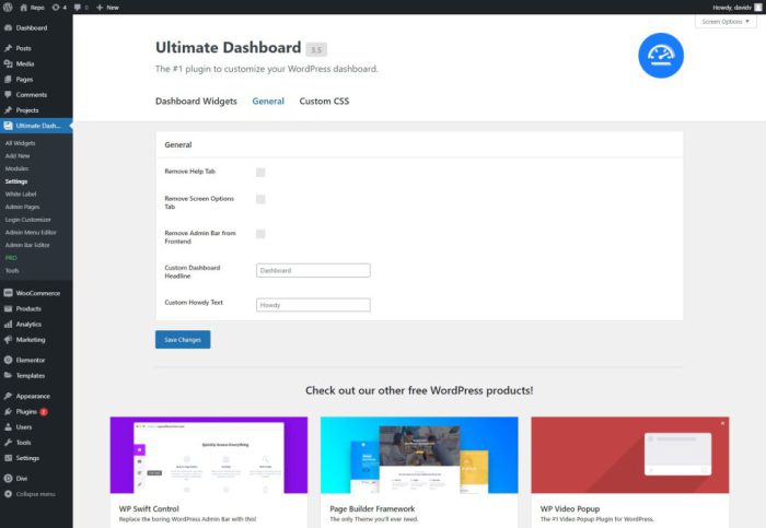 دانلود افزونه Ultimate Dashboard Pro شخصی سازی مدیریت وردپرس آلتیمیت ...